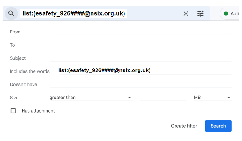 NSIX - Google NSIX email e-safety monitoring guidance